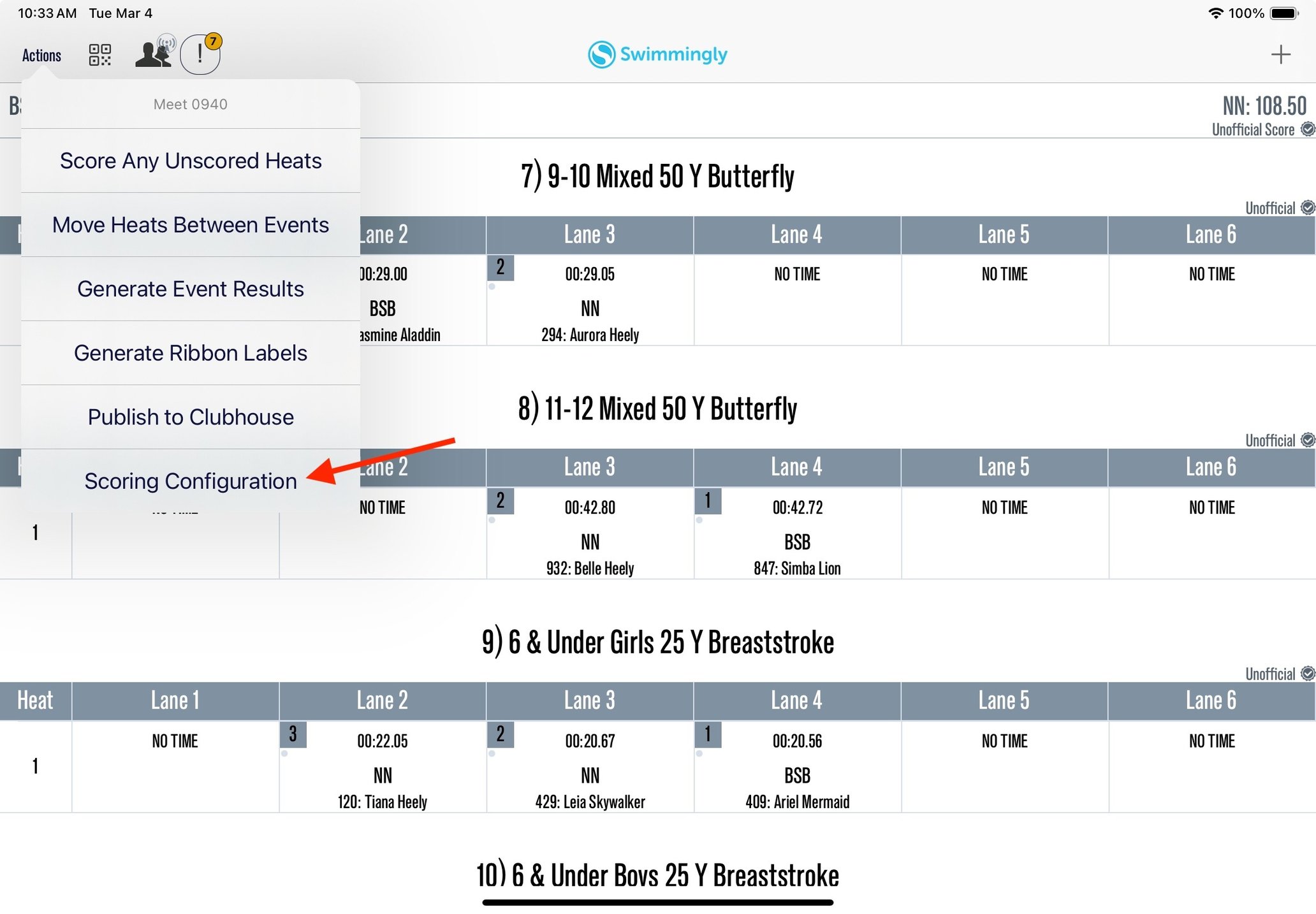 How Do I Adjust The Scoring Configuration (during or after the meet) on ...