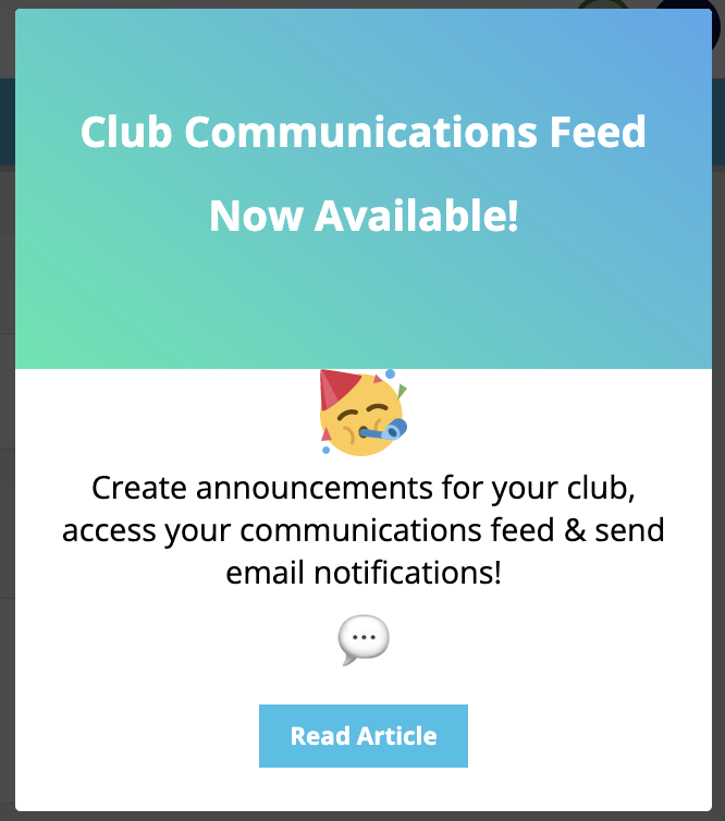 Club Communications Feed